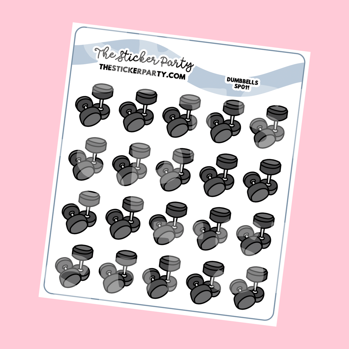 Dumbbell Planner Stickers – The Sticker Party