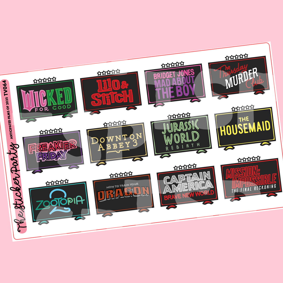 Most Anticipated MOVIES of 2025 Planner Stickers – The Sticker Party