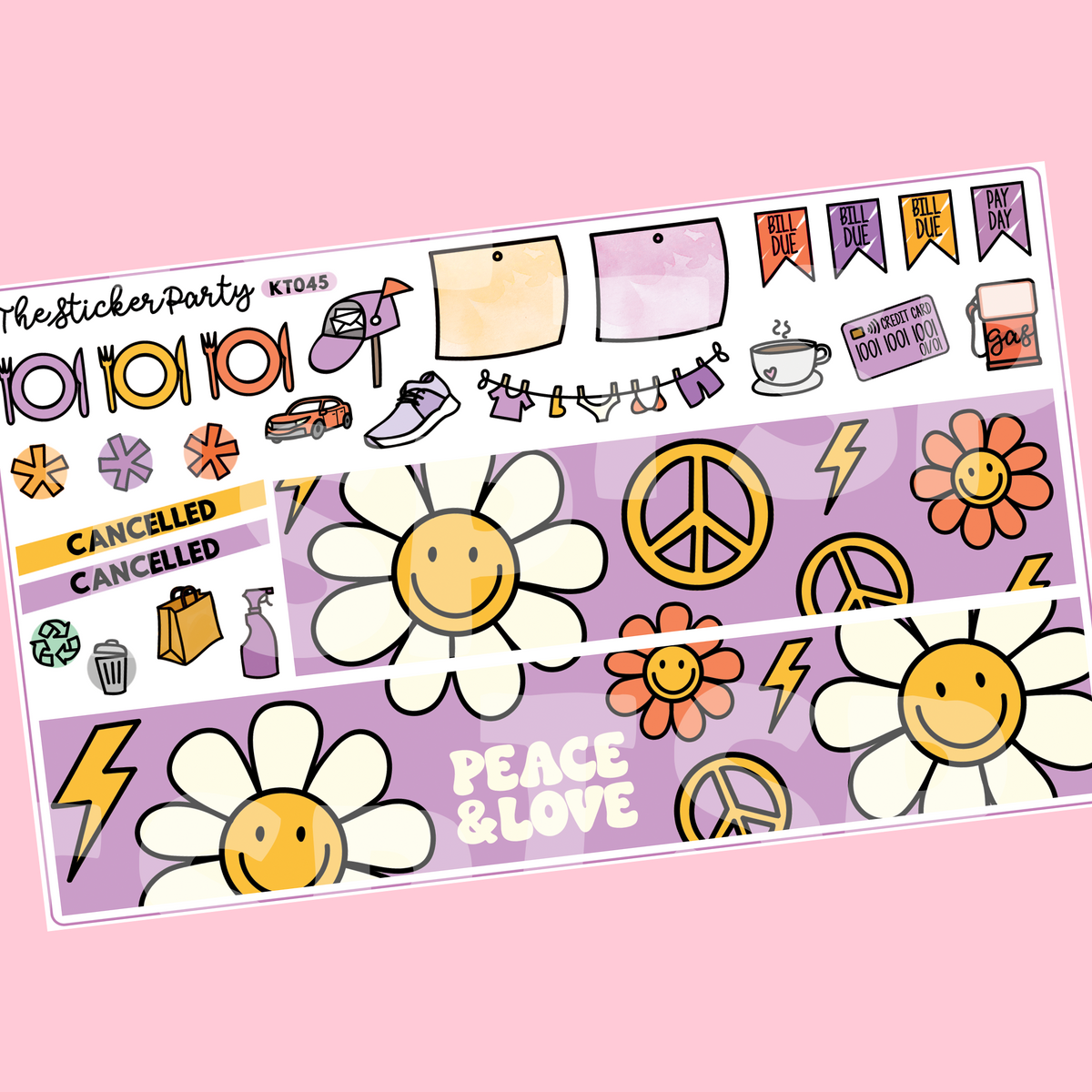 Groovy Daisy in Standard Vertical Sizing – The Sticker Party
