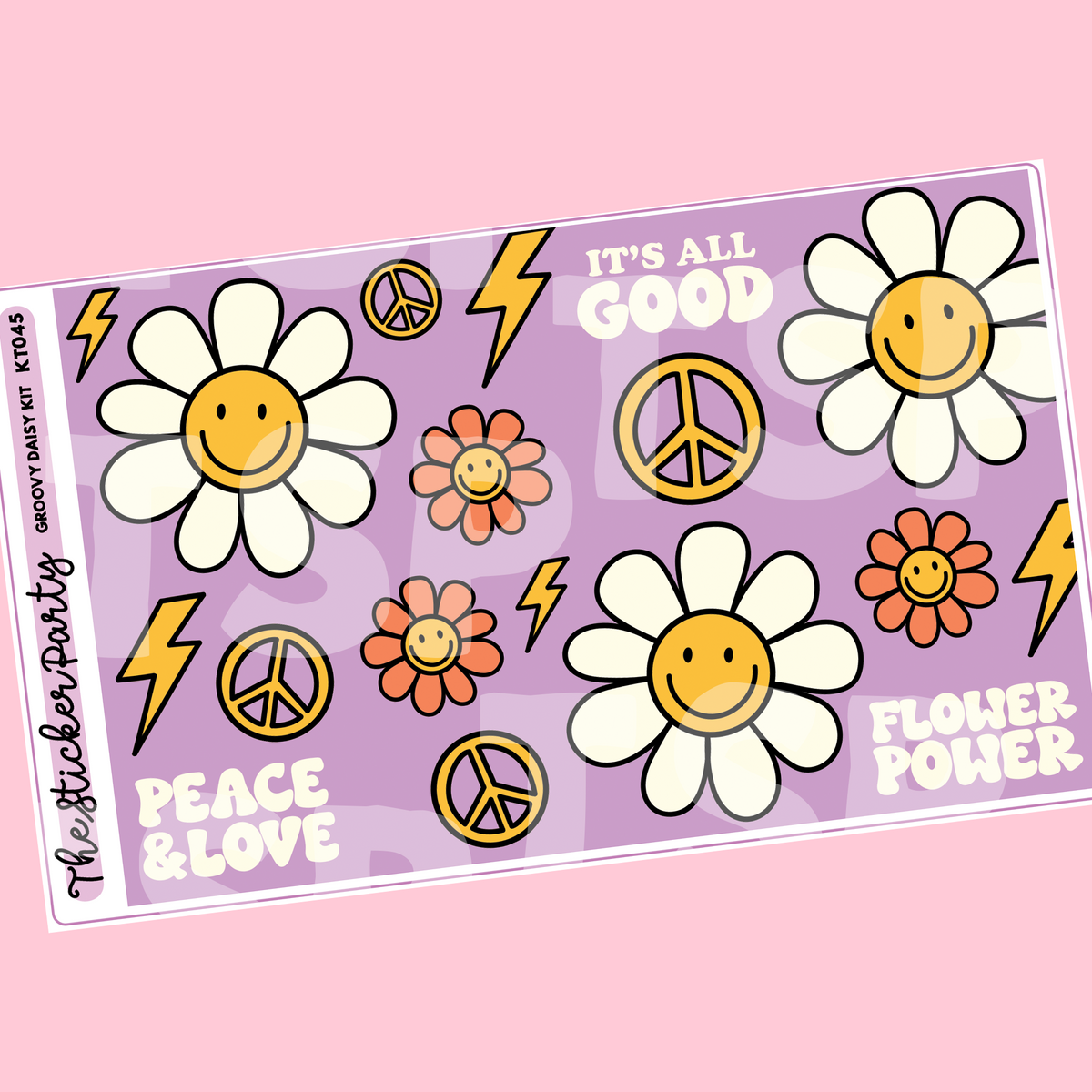 Groovy Daisy in Standard Vertical Sizing – The Sticker Party