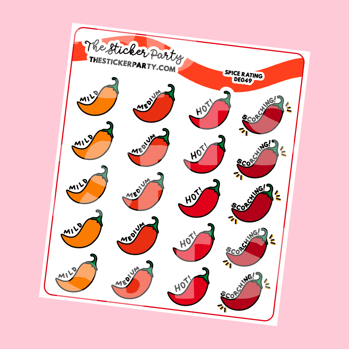 Spice Rating Planner Stickers Reading Planner Stickers – The Sticker Party