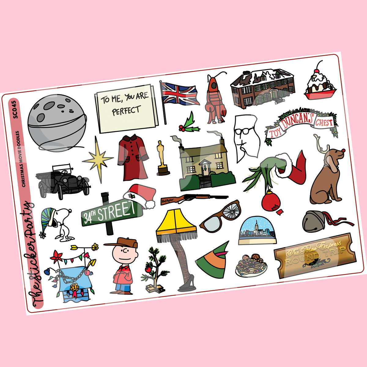 Christmas Movie Doodles Planner Stickers – The Sticker Party