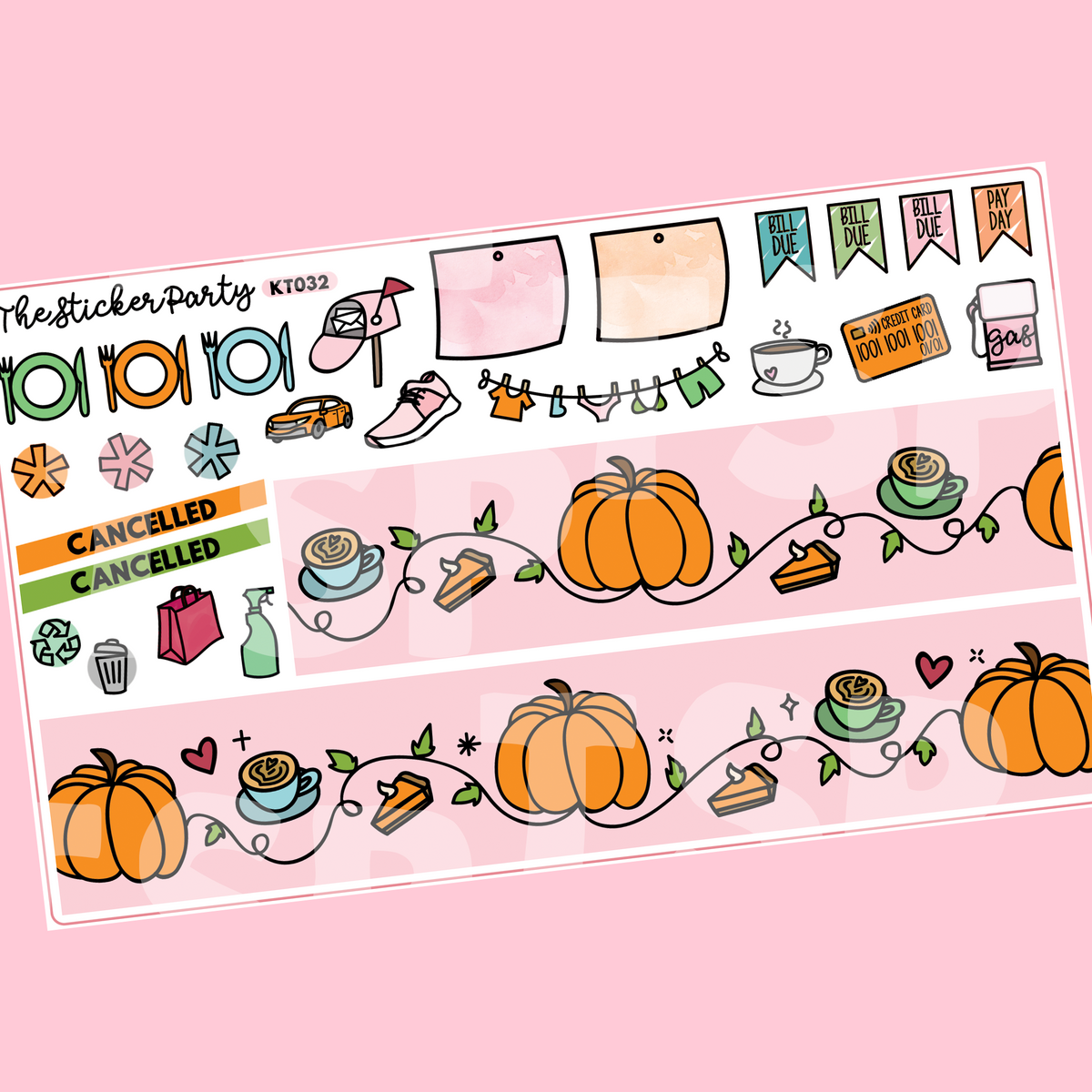 Pink Pumpkin Kit in Standard Vertical Sizing – The Sticker Party