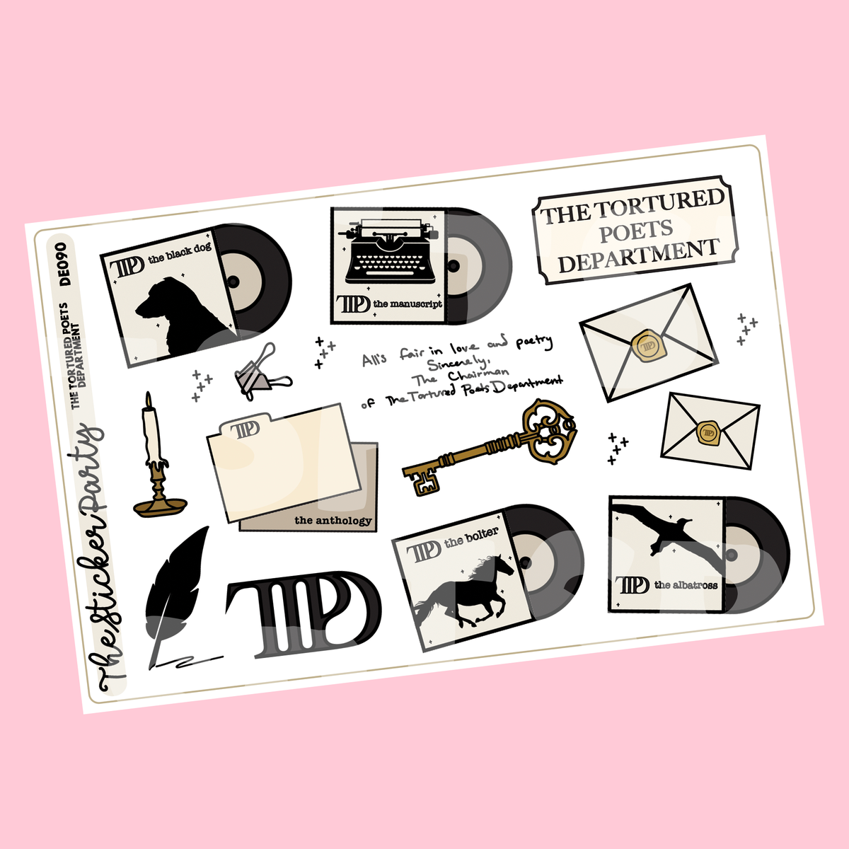 Tortured Poet Sticker Sheet – The Sticker Party
