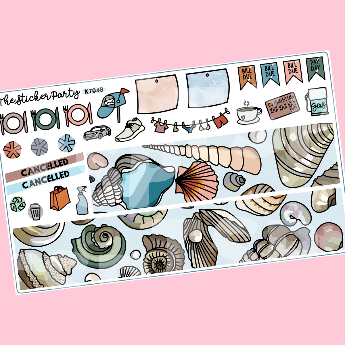 Seashells Kit in Standard Vertical Sizing – The Sticker Party