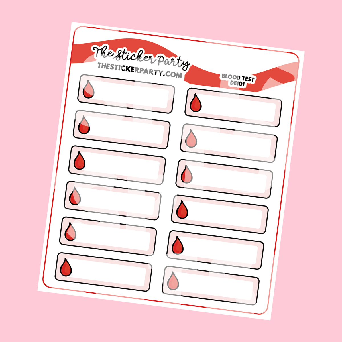 Blood Test Planner Stickers – The Sticker Party