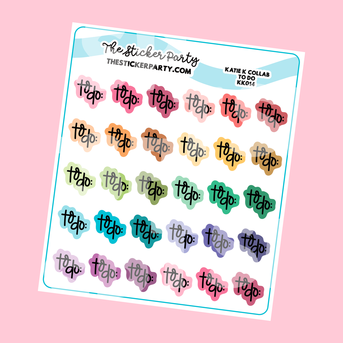 Katie K Collab Rainbow TO DO Planner Stickers – The Sticker Party