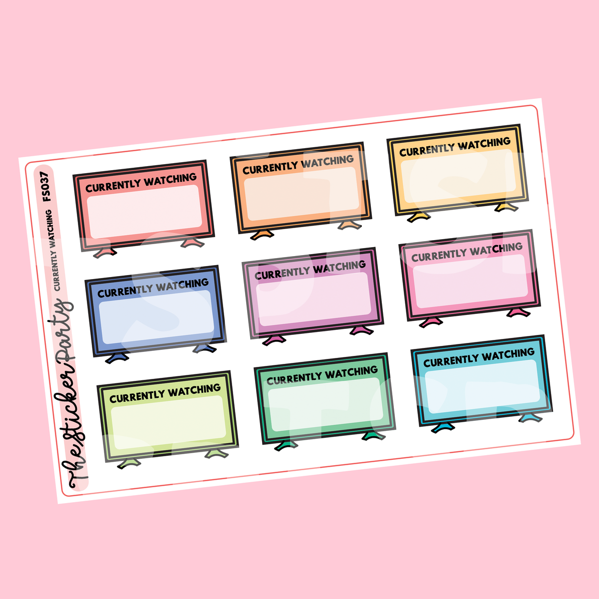 Currently Watching Planner Stickers – The Sticker Party