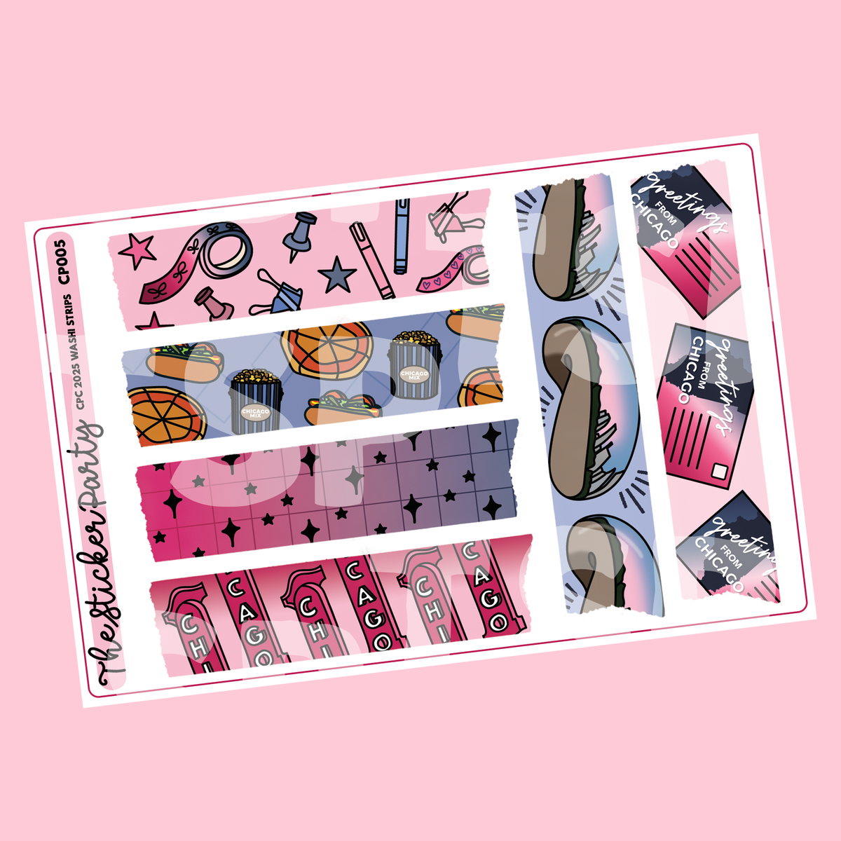 CPC 2025 WASHI STRIPS Sticker Sheet | Chicago Planner Conference – The ...
