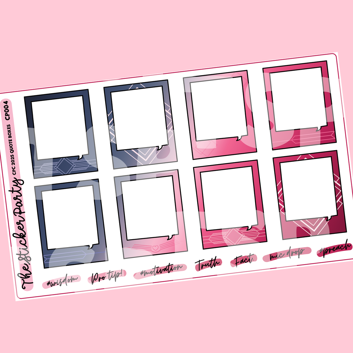 CPC 2025 QUOTE BOXES Sticker Sheet | Chicago Planner Conference – The ...