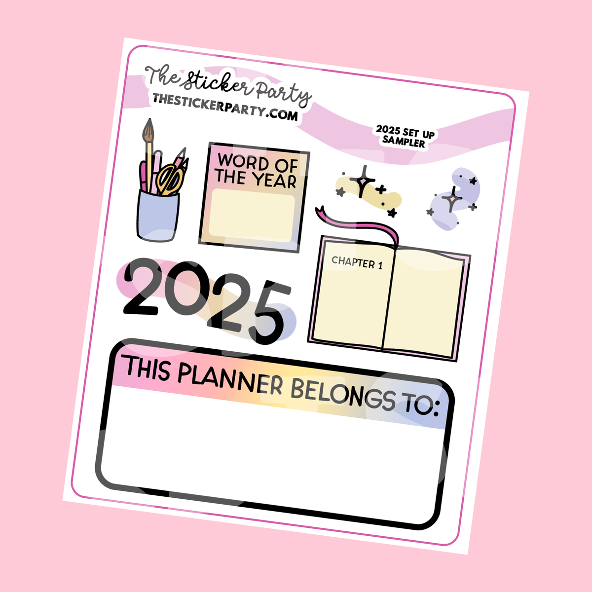 2025 Set-Up Planner Stickers – The Sticker Party