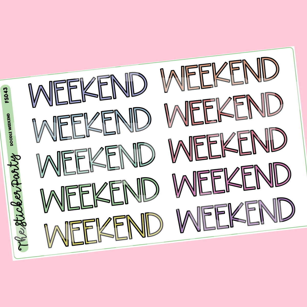 Doodle Weekend Planner Stickers – The Sticker Party