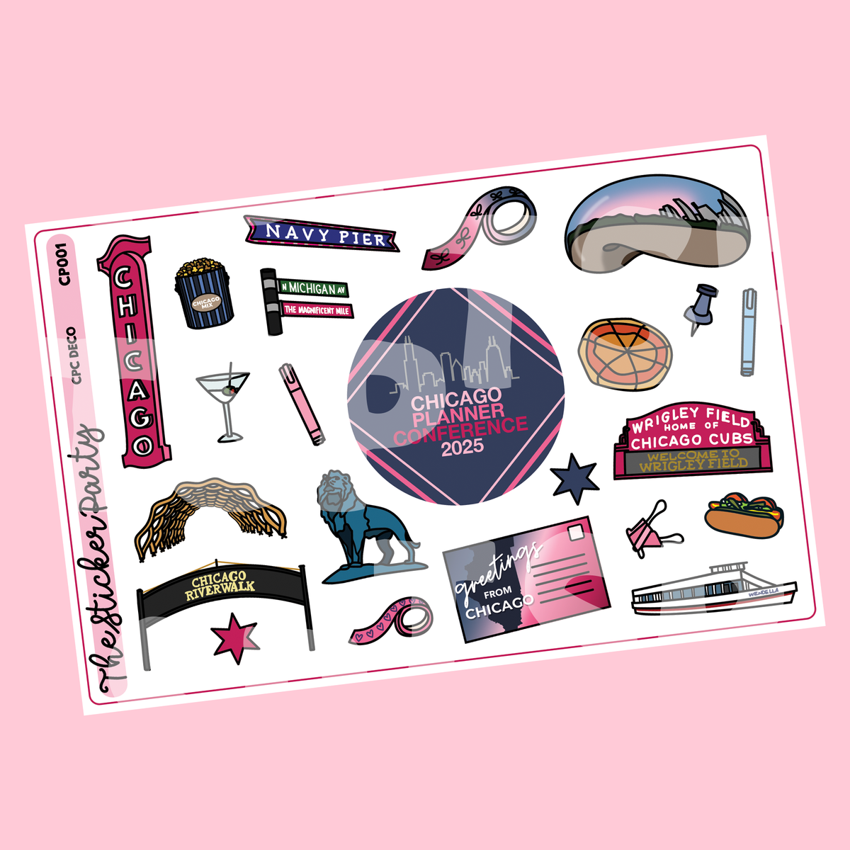 CPC 2025 DECO Sticker Sheet | Chicago Planner Conference – The Sticker ...