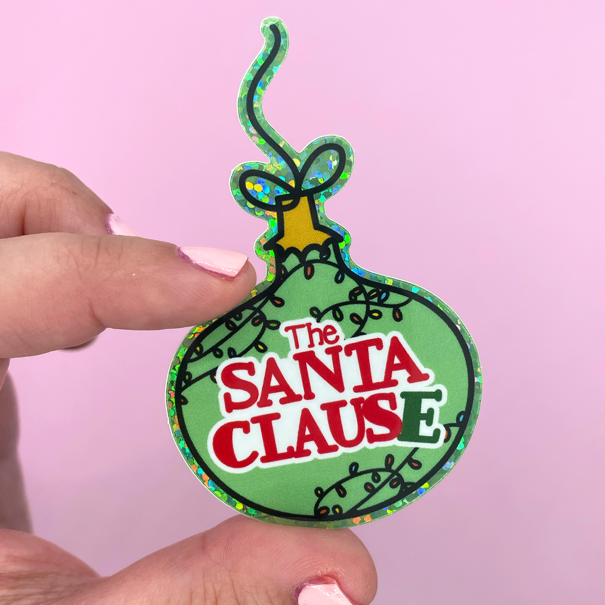 The Santa Clause Movie Glitter Die Cut Sticker – The Sticker Party
