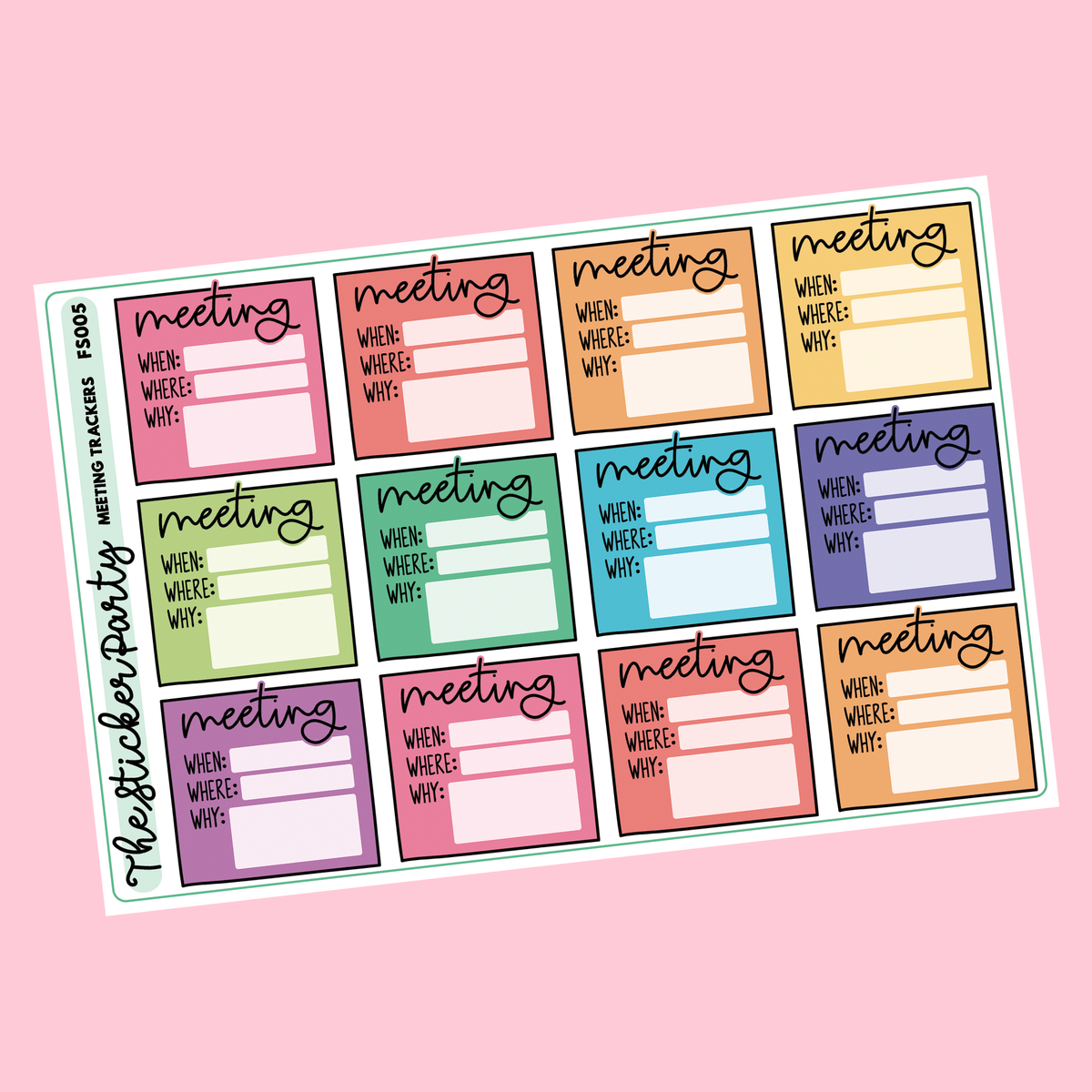 Meeting Planner Stickers – The Sticker Party