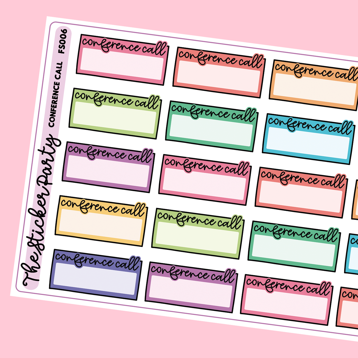 Conference Call Planner Stickers – The Sticker Party