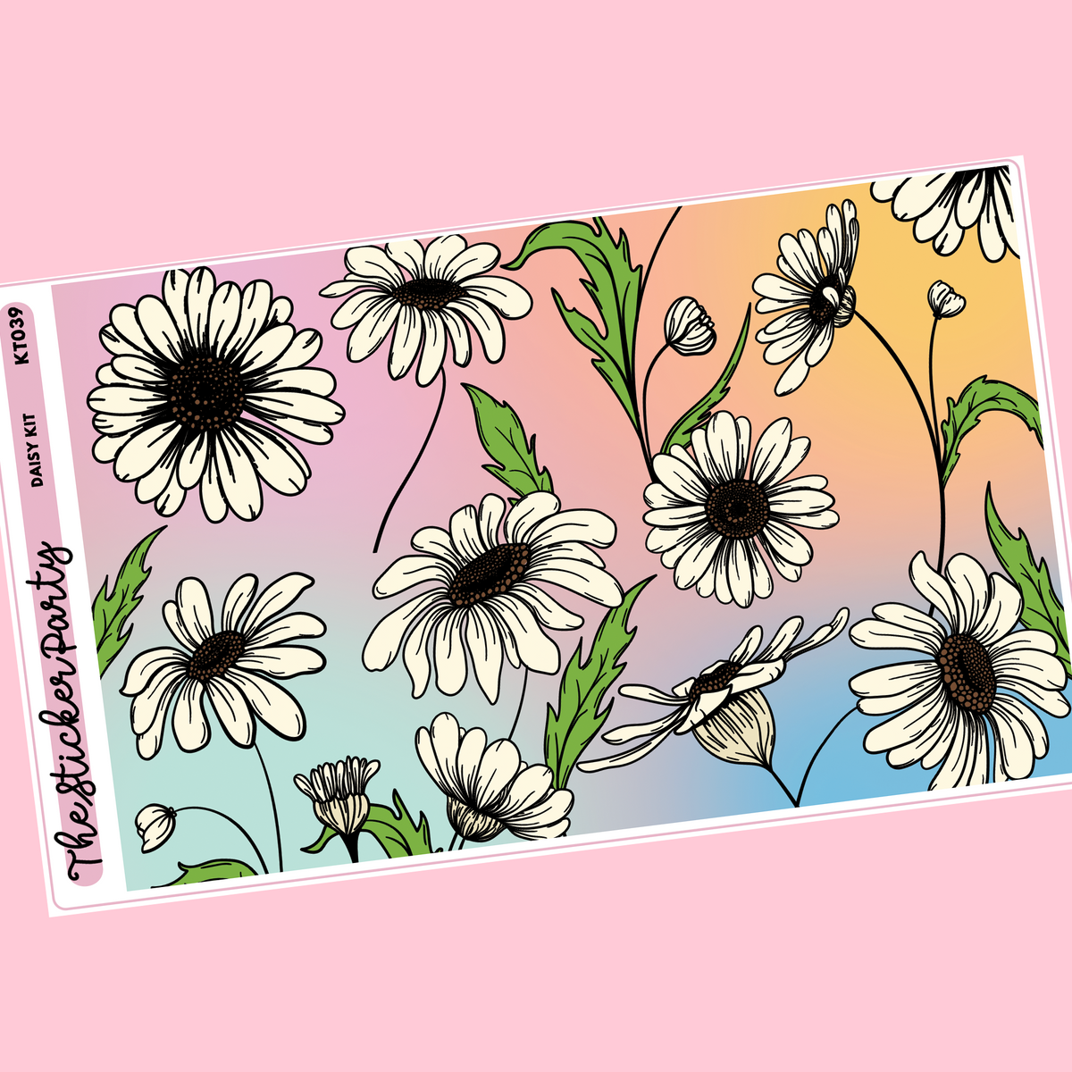 Pastel Daisy Kit in Standard Vertical Sizing – The Sticker Party
