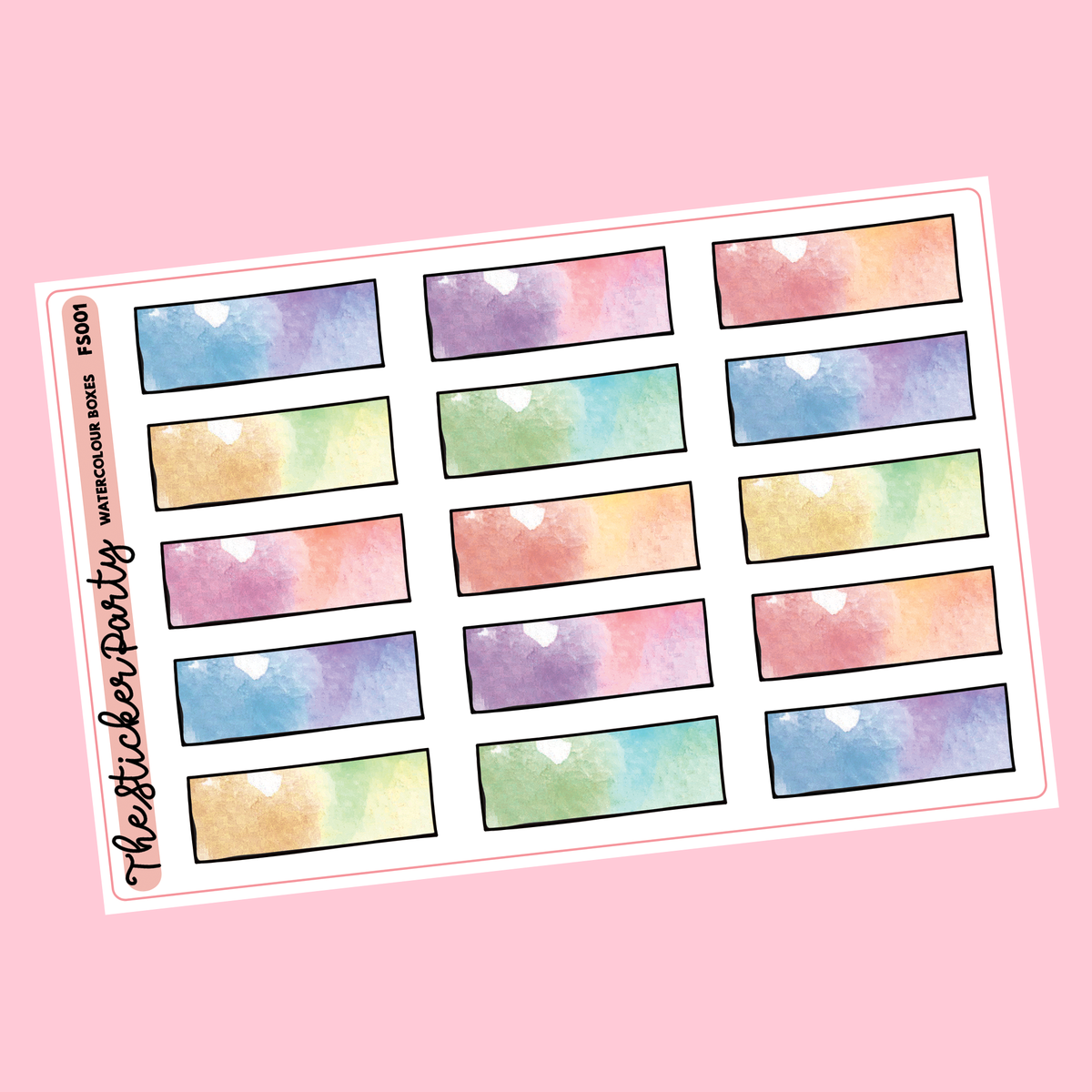 Watercolour Box Planner Stickers – The Sticker Party