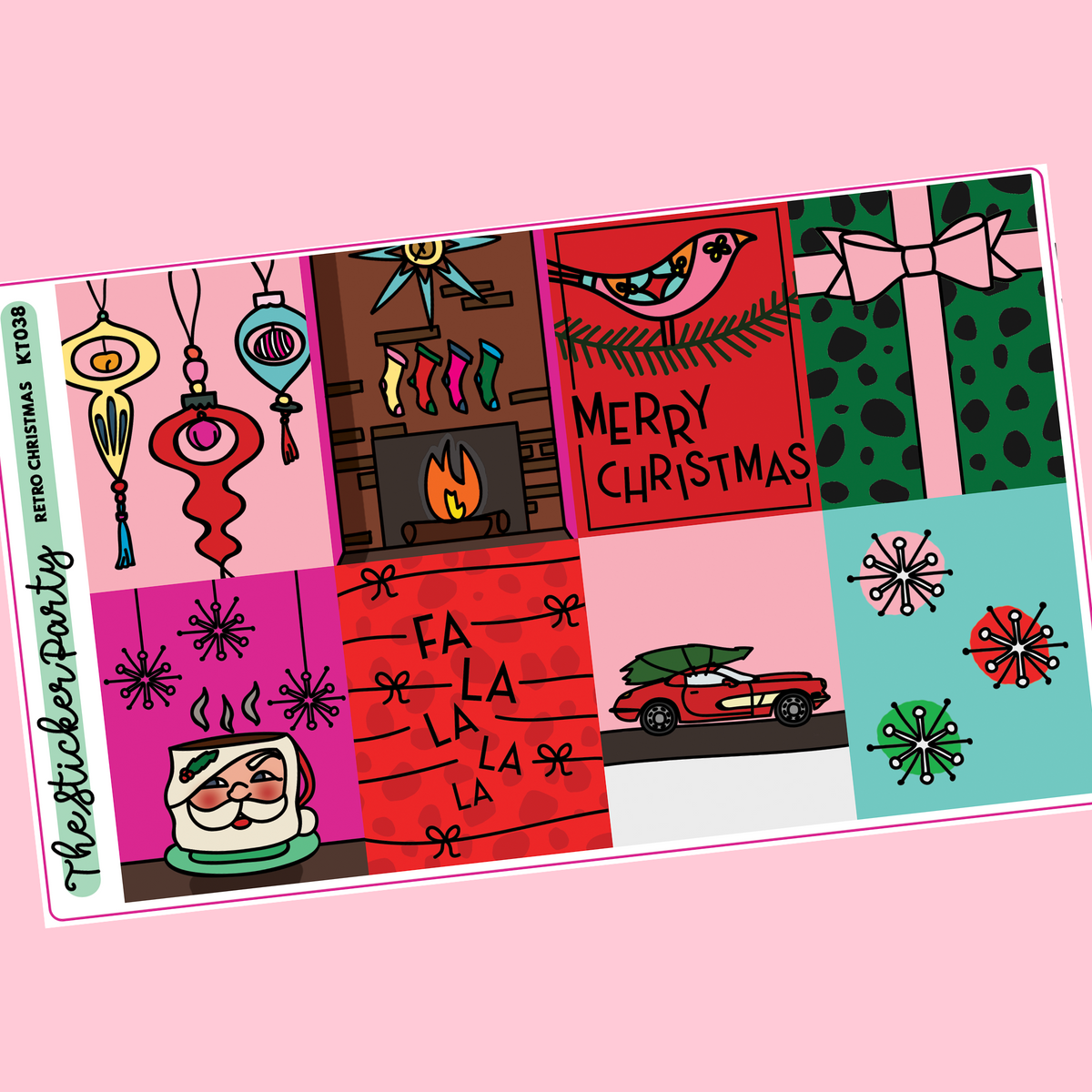 Retro Christmas Kit in Standard Vertical Sizing – The Sticker Party
