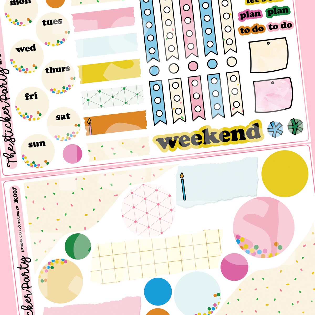 Birthday Cake Journaling Sticker Kit – The Sticker Party