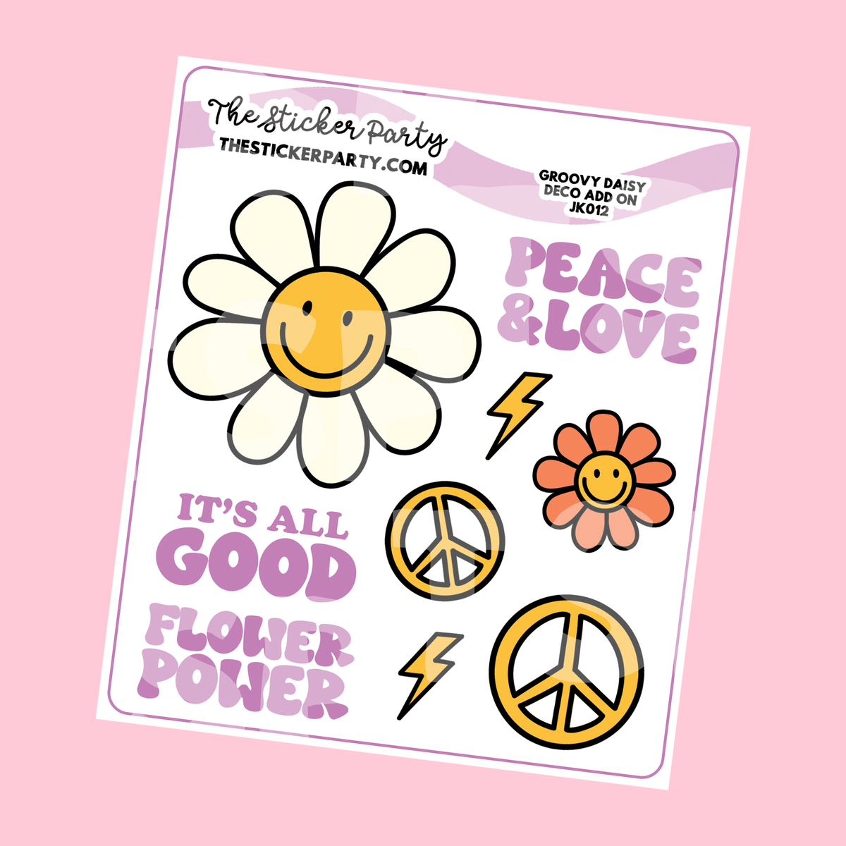 Groovy Daisy Sticker Sheet – The Sticker Party