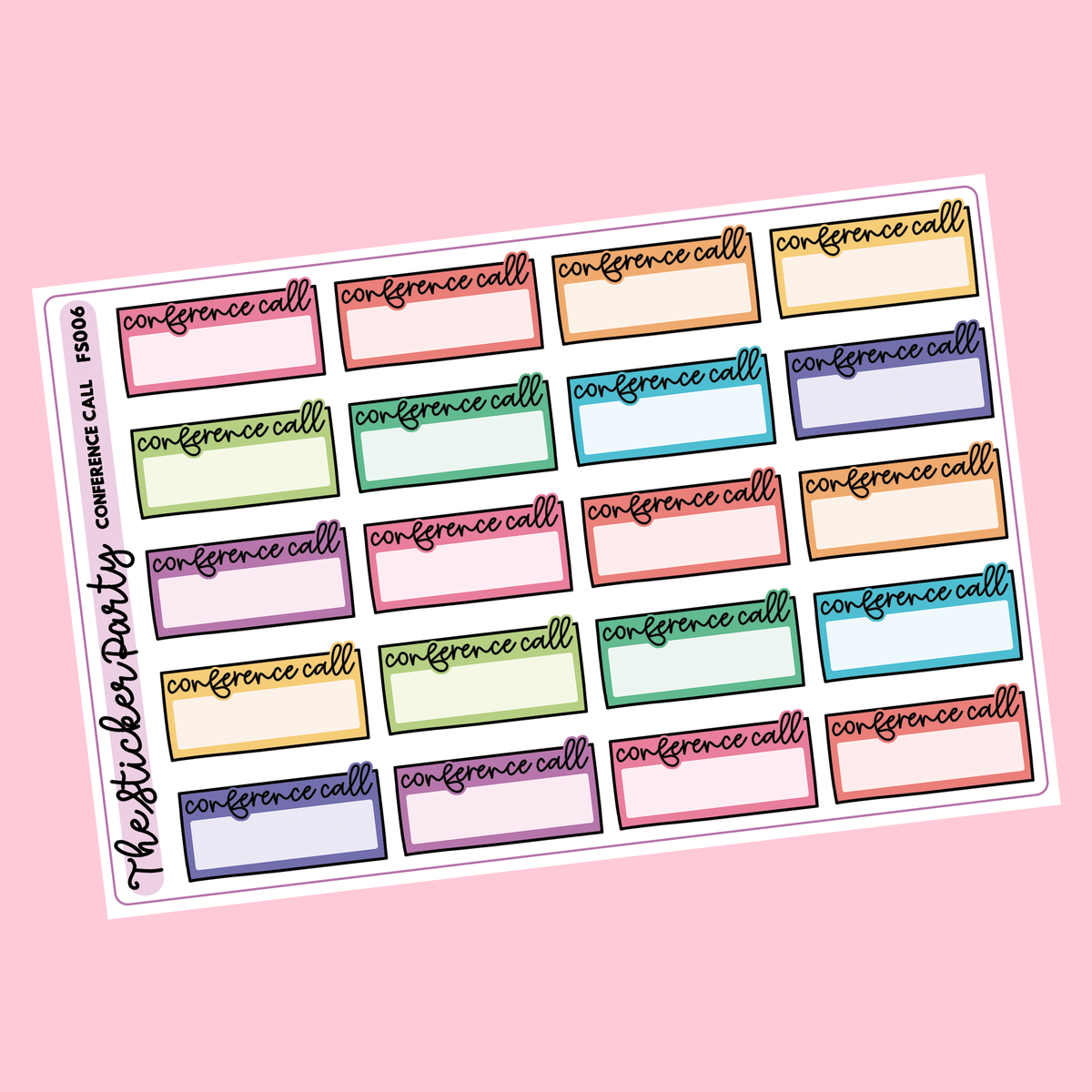 Conference Call Planner Stickers – The Sticker Party