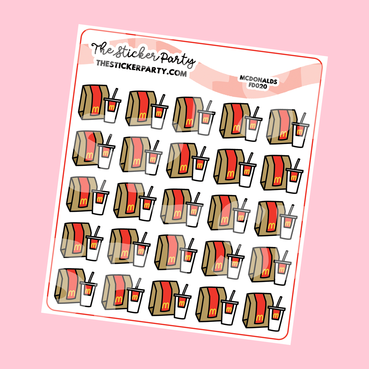 McD's Meal Planner Stickers McD*nalds – The Sticker Party