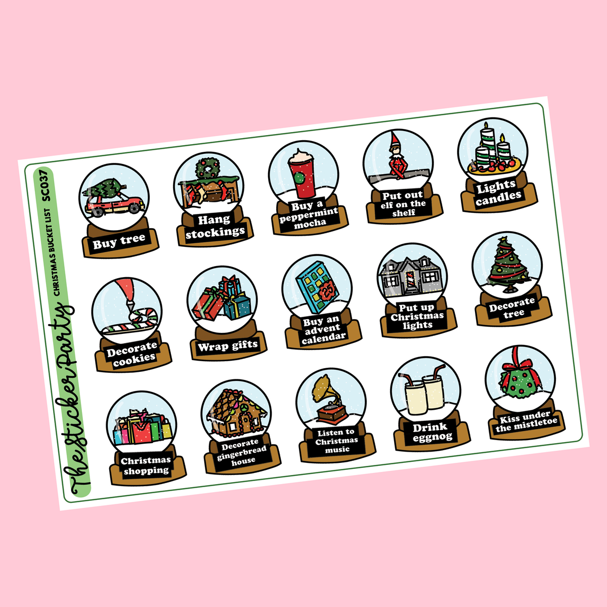 Christmas Bucket List Planner Stickers – The Sticker Party