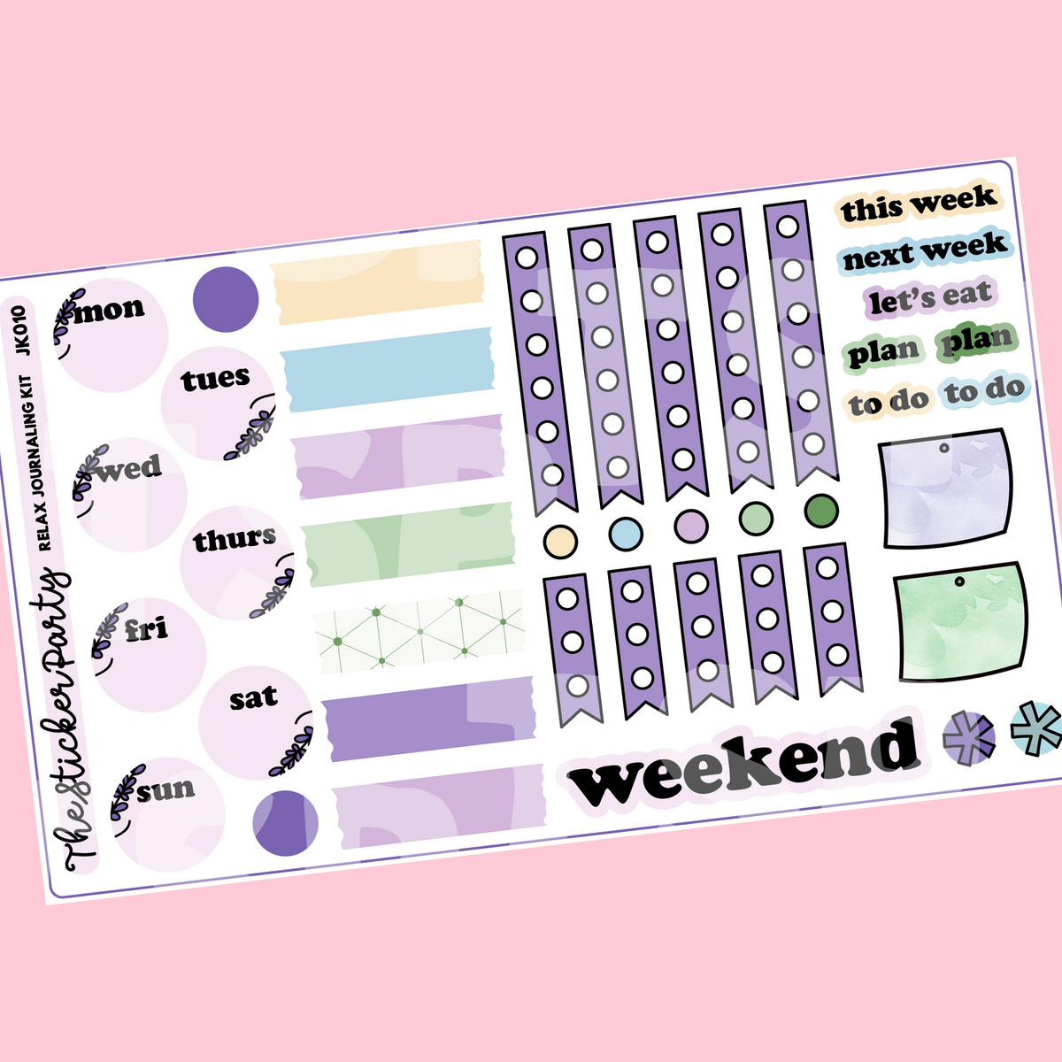 Relax Journaling Sticker Kit Self-Care – The Sticker Party