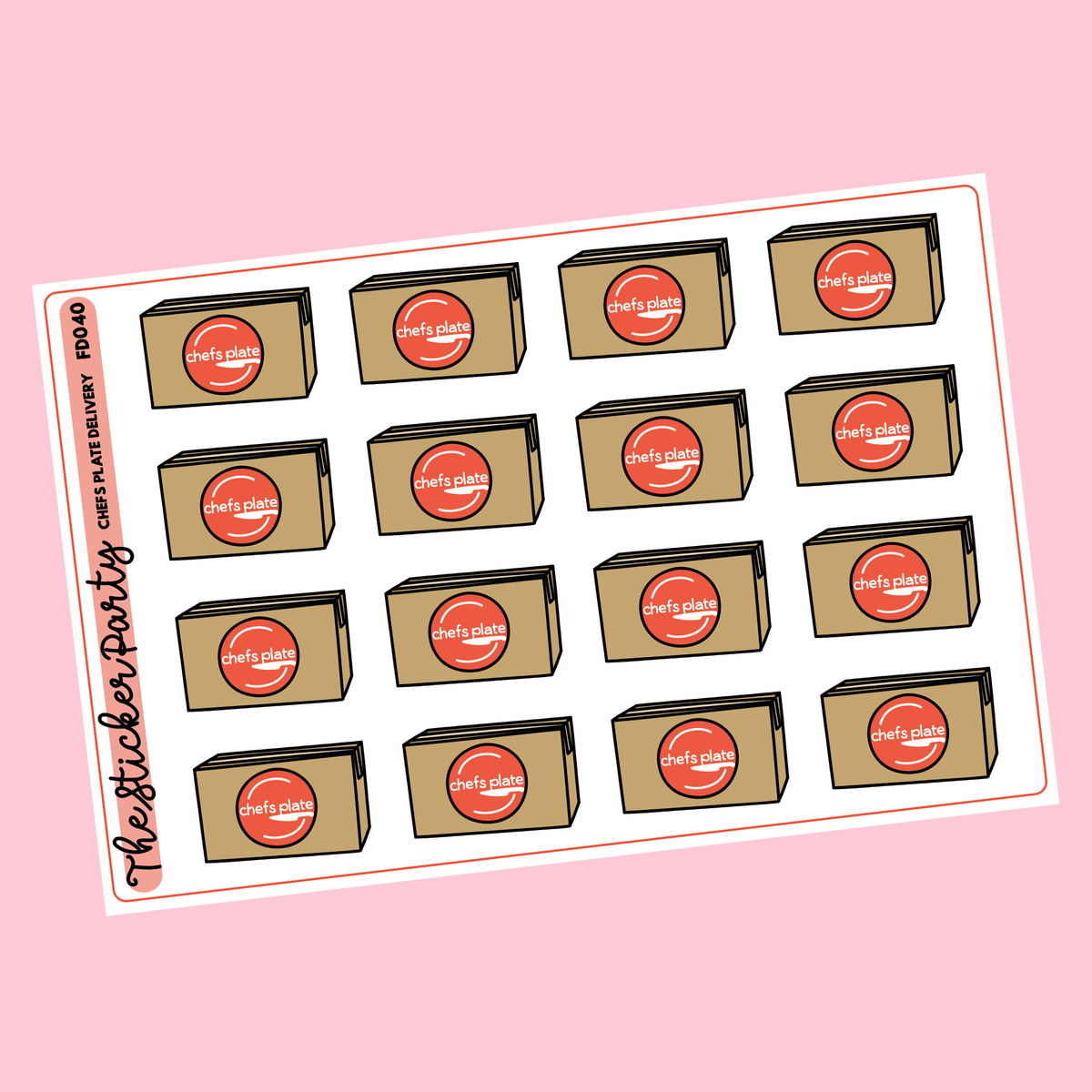 Chef Plate Planner Stickers Meal Delivery Planner Stickers – The ...
