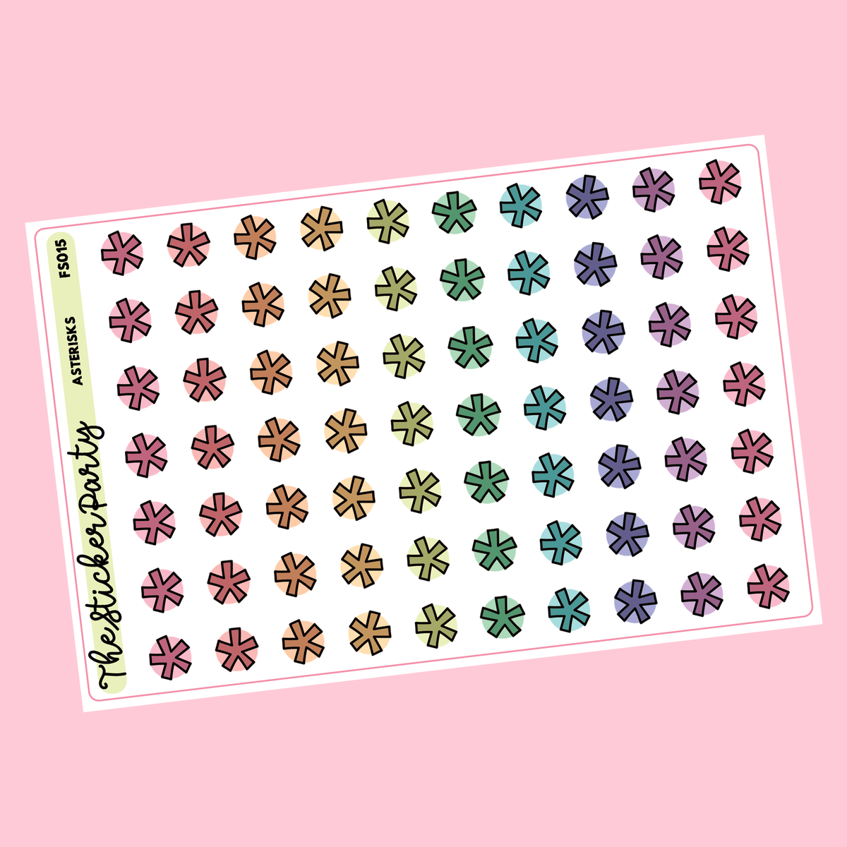 Rainbow Asterisk Planner Stickers – The Sticker Party